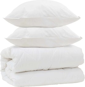 Duvet s polštáři s polštářem 3 ks Bílá Mikrovlákno 3378068