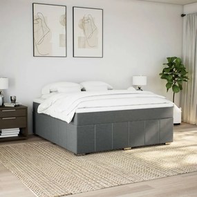 Box spring postel s matrací tmavě šedá 180x200 cm textil 3285492