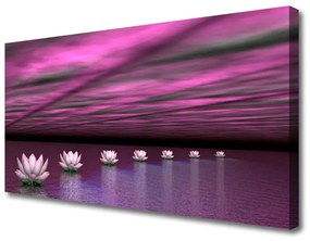 Obraz na plátně Květiny Voda Rostlina Příroda 100x50 cm