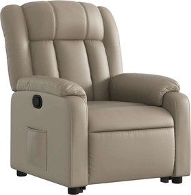 Zvedací polohovací křeslo cappuccino umělá kůže 3205270