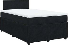 Box spring postel s matrací černá 120 x 190 cm samet 3287682