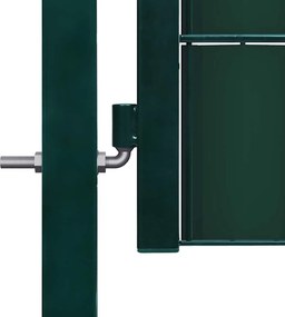 Plotová branka PVC a ocel 100 x 164 cm zelená 145230