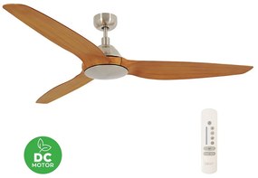 BEACON LUCCI AIR AIRFUSION TYPE A 211010 60“ matný chrom/dřevo Teak Reverzní stropní ventilátor
