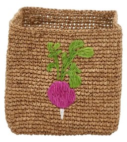 rice Úložný košík Raffia Square Tea Radish - set 2 ks, multi barva