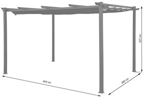 Hliníková zahradní pergola 400 x 300 cm