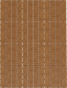 Outsunny Terasové dlaždice - Latě - Sada 12 ks, Max. plocha 1,08 m² - vzájemně propojené, velmi snadná instalace, rozměr 30 x 30 cm | Aosom