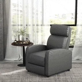 HOMCOM Masážní křeslo Relaxační křeslo TV křeslo 2bodové masážní s opěradlem, polohovací z PU pěny Černá 68 x 88 x 98 cm