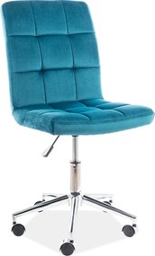 Nábytkáři ORFA Q-020 - VELVET - kancelářská židle - látka tyrkysová Bluvel 85 (OBRQ020VTR=1balík)Nosnost 100kg (S) (K150)