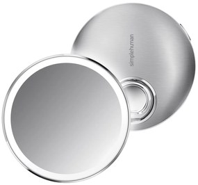 Kapesní kosmetické zrcátko Simplehuman Sensor Compact, LED světlo, 3x zvětšení, nerez