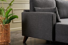 Hanah Home Designová pohovka BELLA antracit levá 275 cm 825BLC2577
