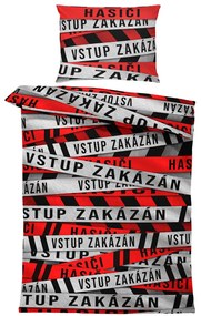 Povlečení Hasiči – vstup zakázán (Rozměr : 1x140/220 + 1x90/70)