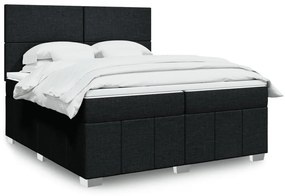 Box spring postel s matrací černá 200x200 cm textil 3294070