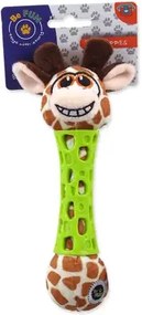 BEFUN Hračka pro psy Žirafa / Plyš, TPR guma / 17 cm / Zelená / Pro št
