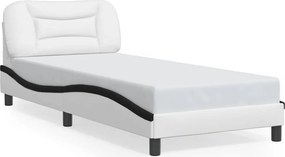 Rám postele s LED bez matrace Hvar bílý a černý 90x190 cm 3213905