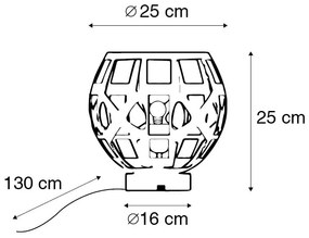 Industriální stolní lampa starožitné zlato - Bobby
