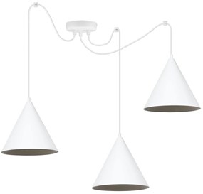 Závěsné svítidlo Soho Spider, 3x bílé kovové stínítko, (fi 25cm)