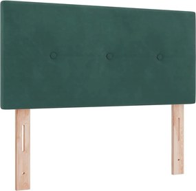 Postel s boxspringem s čelo Tmavě zelená 90 x 190 cm samet 3340367