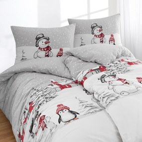 Florella Flanelové povlečení Renun Grau Rozměr: 70x90 + 140x200 cm