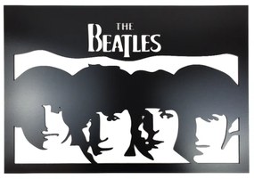 Dřevěná dekorace The Beatles černá (67 x 46 cm) - Kvalitní samolepky.cz