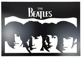Dřevěná dekorace The Beatles černá