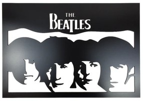 Dřevěná dekorace The Beatles černá
