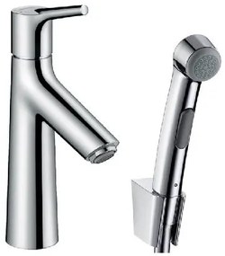 Hansgrohe Talis S - Umyvadlová baterie s výpustí Push-Open a ruční sprchou Bidette, chrom 72290000