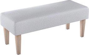 Dlouhá lavička 100x40cm barva šedá látka pletený vzor