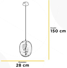 ONLI - LED Lustr na lanku LILLY LED/12W/230V 4000K černá