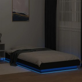 Rám postele s LED osvětlením černý 90 x 200 cm kompozitní dřevo 3281120