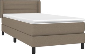 vidaXL Box spring postel s matrací 100 x 200 cm textil [3129773] Barva: Tmavě šedá