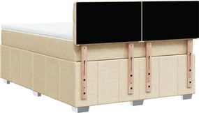 Box spring postel s matrací krémová 140x200 cm textil 3287103
