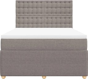 Box spring postel s matrací taupe 160x200 cm textil 3294425