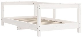 Dětská postel bílá 70 x 140 cm masivní borové dřevo - Default Title