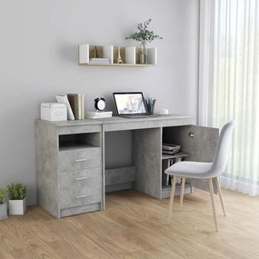 Psací stůl betonově šedý 140 x 50 x 76 cm kompozitní dřevo 3054784