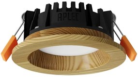 APLED - LED Podhledové RONDO WOODLINE LED/3W/230V 3000K pr. 9 cm borovice masiv