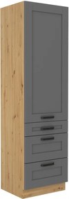 Kuchyňská skříňka LUNA 60 DKS-210 3S 1F korpus: dub artisan, barva dvířek: šedá DUST
