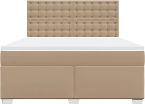 Box spring postel s matrací cappuccino 180 x 200 cm umělá kůže 3290735