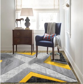 Ayyildiz Hali Kusový koberec Warner 1180A Yellow BARVA: Žlutá, ROZMĚR: 120x170 cm
