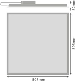 LED panel LEDVANCE ECO HLO Backlite 600x600mm 40W/4000K neutrální bílá