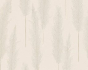 Vliesová tapeta přírodní vzor, pampová tráva, Pampas Grass, béžová, šedá, bílá 386311 / Tapety na zeď 38631-1 Hygge 2 (0,53 x 10,05 m) A.S.Création