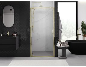 Mexen Exo, výklopné sprchové dveře 85 cm, čiré sklo, zlatá, 8181-085-000-50-00