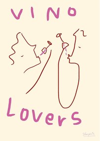 Plakát 50x70 cm Vino Lovers – Ruby Hughes – The Poster Club