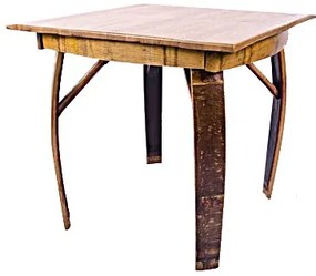 Stará Krása - Own Imports Dřevěný designový jídelní stolek z masivu v rustikálním stylu V - 76 cm / Š -70 cm / H - 70