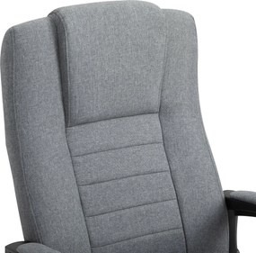 Vinsetto HOMCOM Manažerská ergonomická kancelářská židle s látkovým potahem, výškově nastavitelná, tmavě šedá