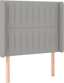 Box spring postel s matrací a LED světle šedá 90x190 cm textil 3138437