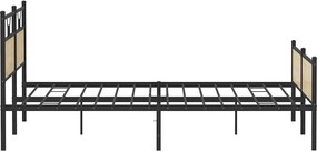 Kovový rám postele bez matrace dub sonoma 200 x 200 cm 3325128