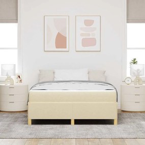 Rám postele Krémová 160 x 200 cm textil 3398953
