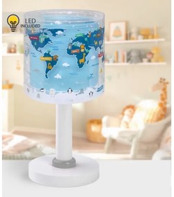 Dalber 40671 - LED Dětská lampička WORLD 1xG4/4W/230V modrá