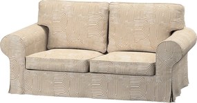 Potah na pohovku IKEA  Ektorp 2-místná, nerozkládací barva béžová látka pletený vzor, vzorované