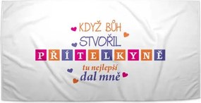 Sablio Ručník Když Bůh stvořil přítelkyně - 70x140 cm